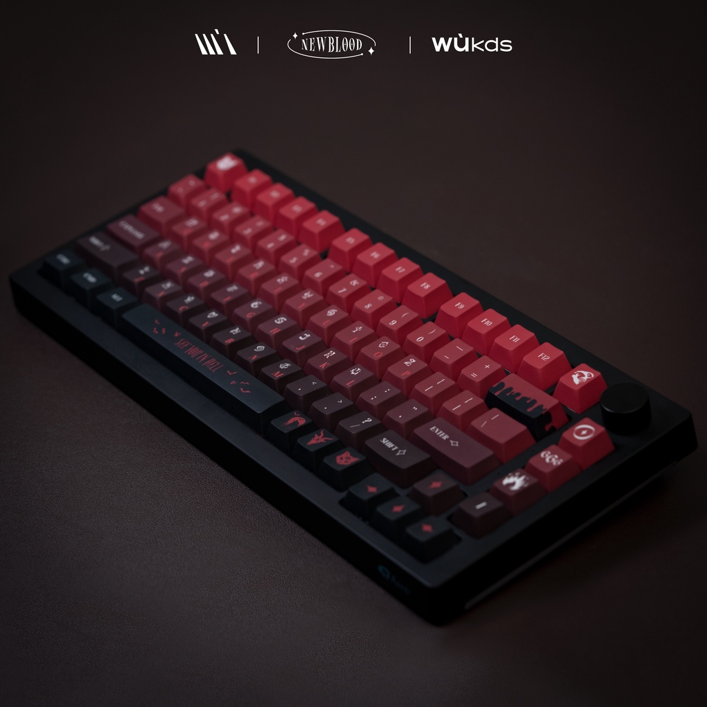 WUKDS NEW BLOOD Keycaps 150 Keys PBT Dye-Sublimation Keycaps Cherry ...