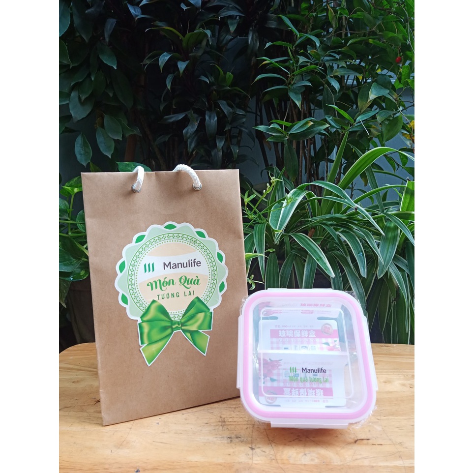 Manulife 2-compartment glass gift box (with paper bag) | Shopee Philippines