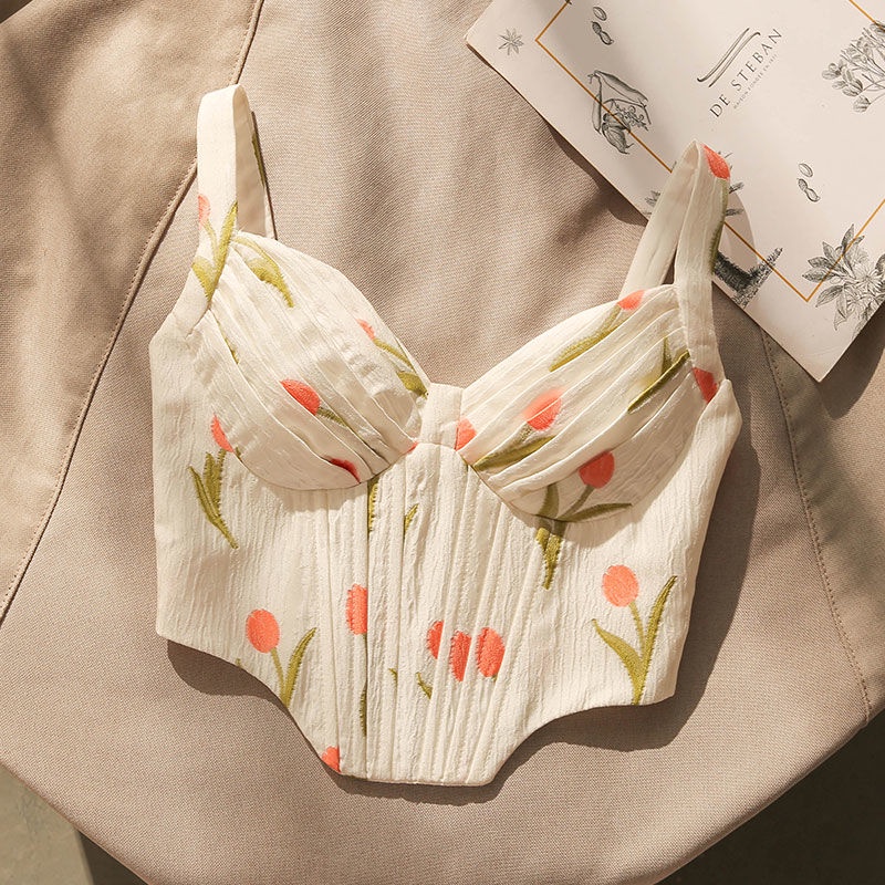 Tulip Camisole Women's Sexy Fishbone Wrapped Chest Waist Tube Top ...