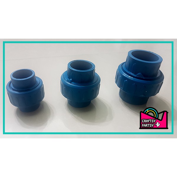 (PER PIECE) PVC Blue Union Patente 1/2" 3/4" 1" 1 1/4" (20mm 25mm 32mm ...