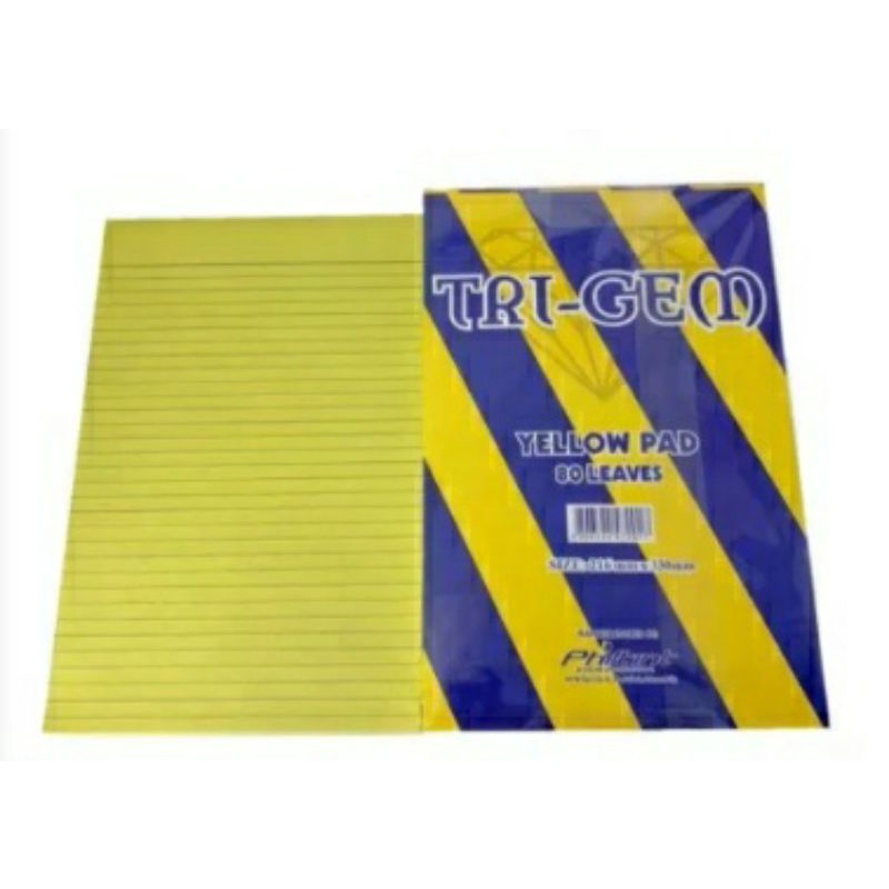 TRIGEM YELLOW PAD 80 LEAVES | Shopee Philippines