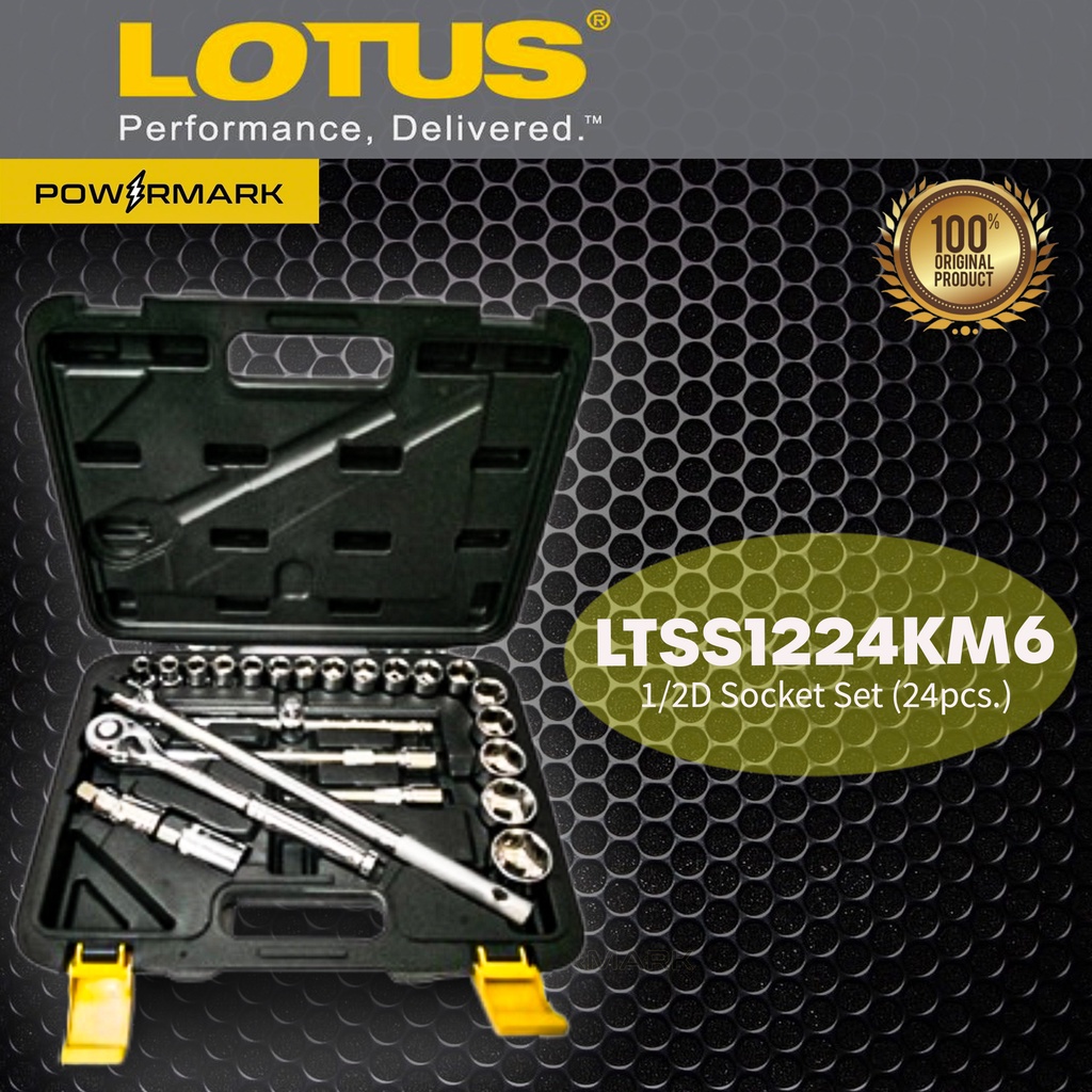 LOTUS LTSS1224KM6 1/2D Socket Set (24pcs.) [POWERMARK | LAC] | Shopee ...