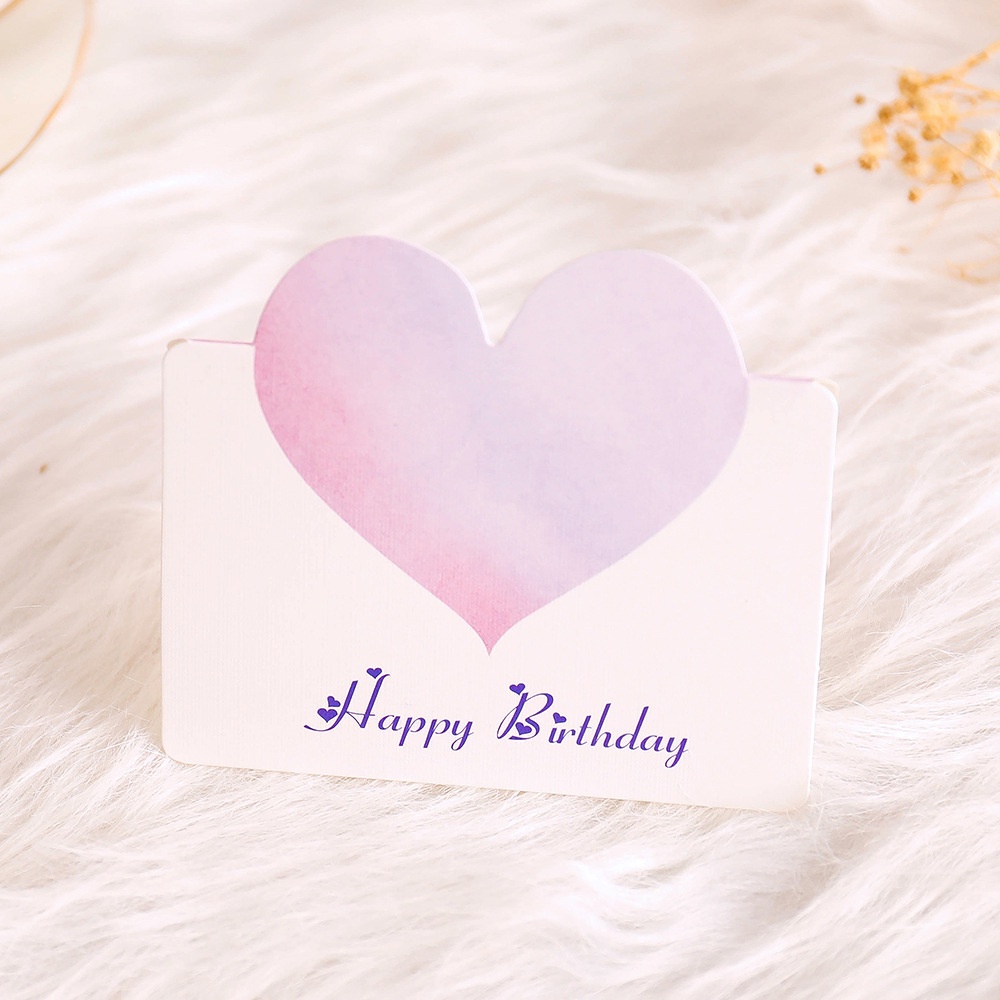 Colorful DIY Heart Shape Card Cards Valentine's Day Birthday Thank You ...