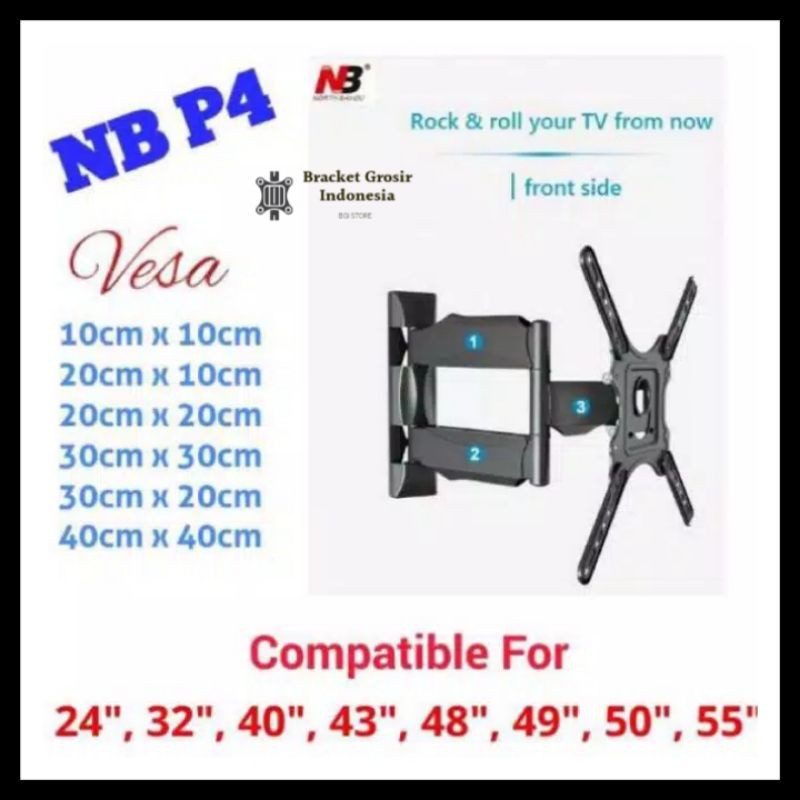 Bracket/bracket/bracket 32 40 43 50 55 inch LED TV swivel 4 way NB P4 ...