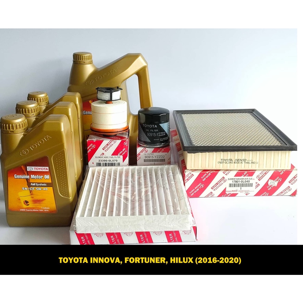 BUNDLE SET OIL AND FILTERS TOYOTA INNOVA | HILUX | FORTUNER (2016 ...