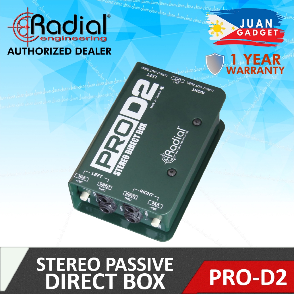 Radial Engineering ProD2 - Stereo Passive Direct Box | Juan Gadget | Shopee Philippines