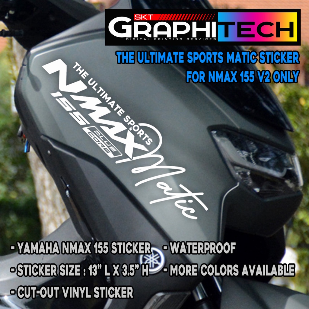THE ULTIMATE SPORTS MATIC NMAX 155 BLUE CORE SIDE FAIRING STICKER / FOR ...