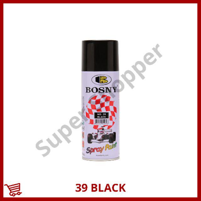 #39 Black - Glossy - Bosny Spray Paint 400cc | Shopee Philippines