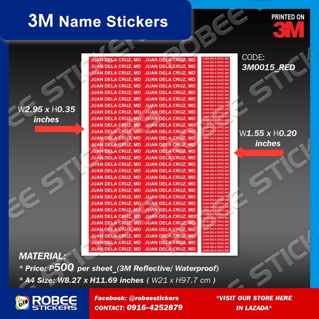 Sticker Personalized Medical Equipment Label 3M Reflectorized | Shopee Philippines