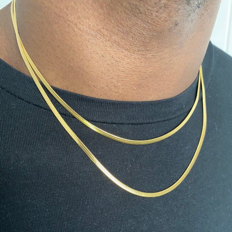 Snake Chain, Chain Collection Gold Necklace For Men And Women,18k Saudi ...