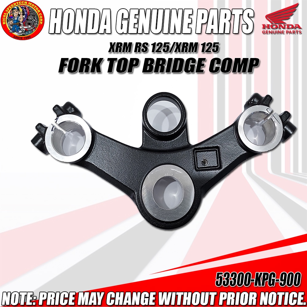 XRM RS 125 FORK TOP BRIDGE COMP (HPI) (Genuine: 53300-KPG-900) | Shopee ...
