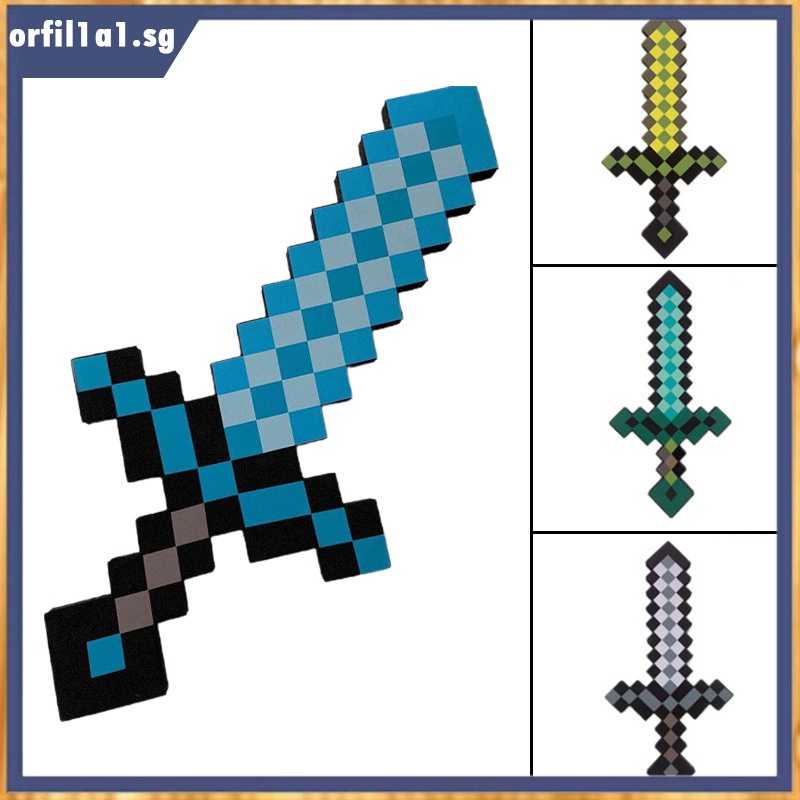 Minecraft Foam Sword Roleplay Battle Toy Life-sized Minecraft Pixel ...