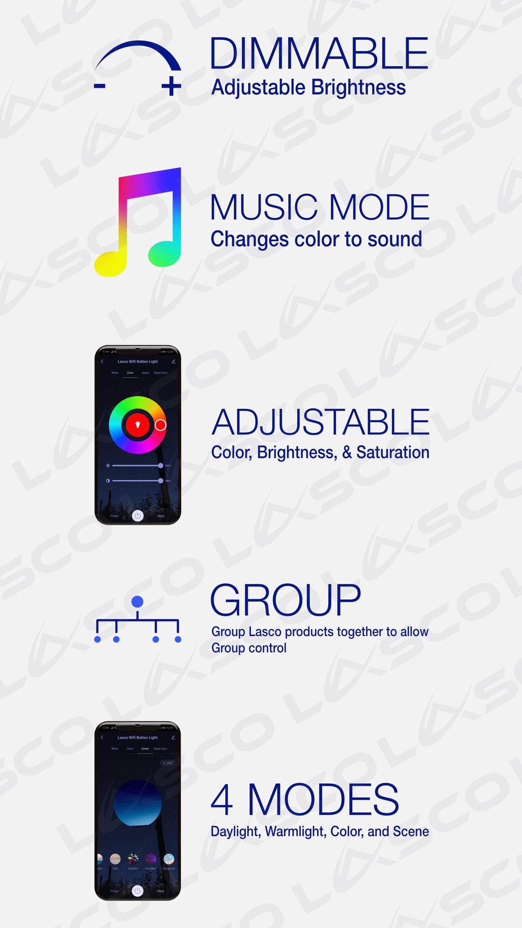 Lasco Wi-Fi Smart Home Lighting Smart Ceiling Light WIFI Light RGB ...