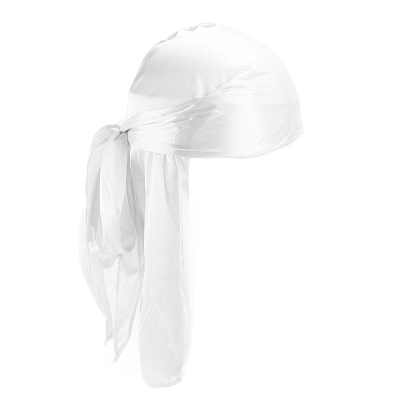 Pirate Hat Silky Durag For Men Women Headwrap Durags Headscarf Soft Cap