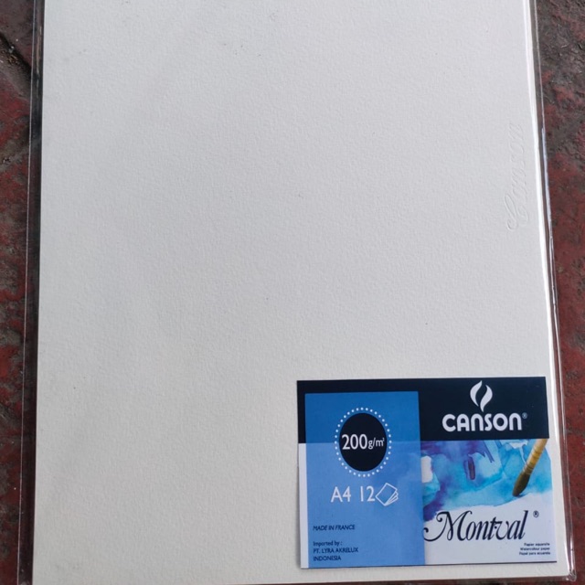 Water color paper montval 200 gsm canson contains 12 a4 sizes | Shopee ...