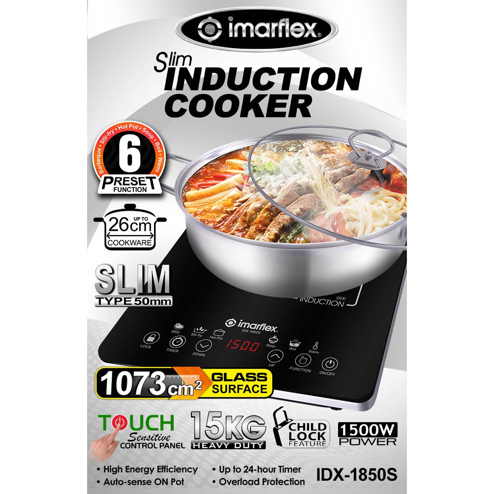 Imarflex Single Induction Cooker IDX-1850S | Shopee Philippines