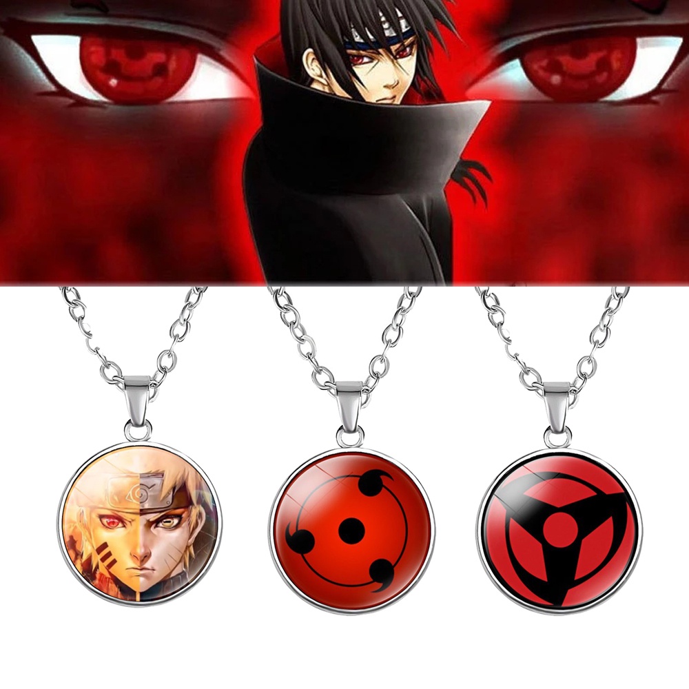 Anime Naruto Necklace Sharingan Eye Pendant Glass Uchiha Itachi ...