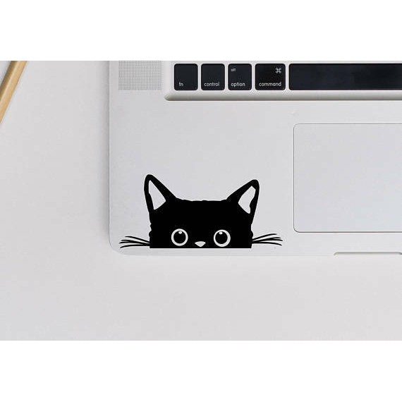 Cute Kitten Cat Peeking Sticker - Laptop Macbook Ipad Sticker | Shopee ...