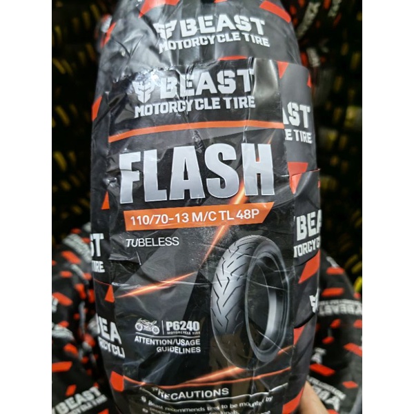 BEAST FLASH/P6240 110/70/13 130/70/13 (free sealant & pito) | Shopee ...