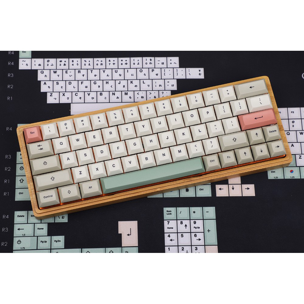 YMDK DSA 9009 Keycap Dye Sub Thick PBT 61 64 68 ANSI Keyset For MX ...