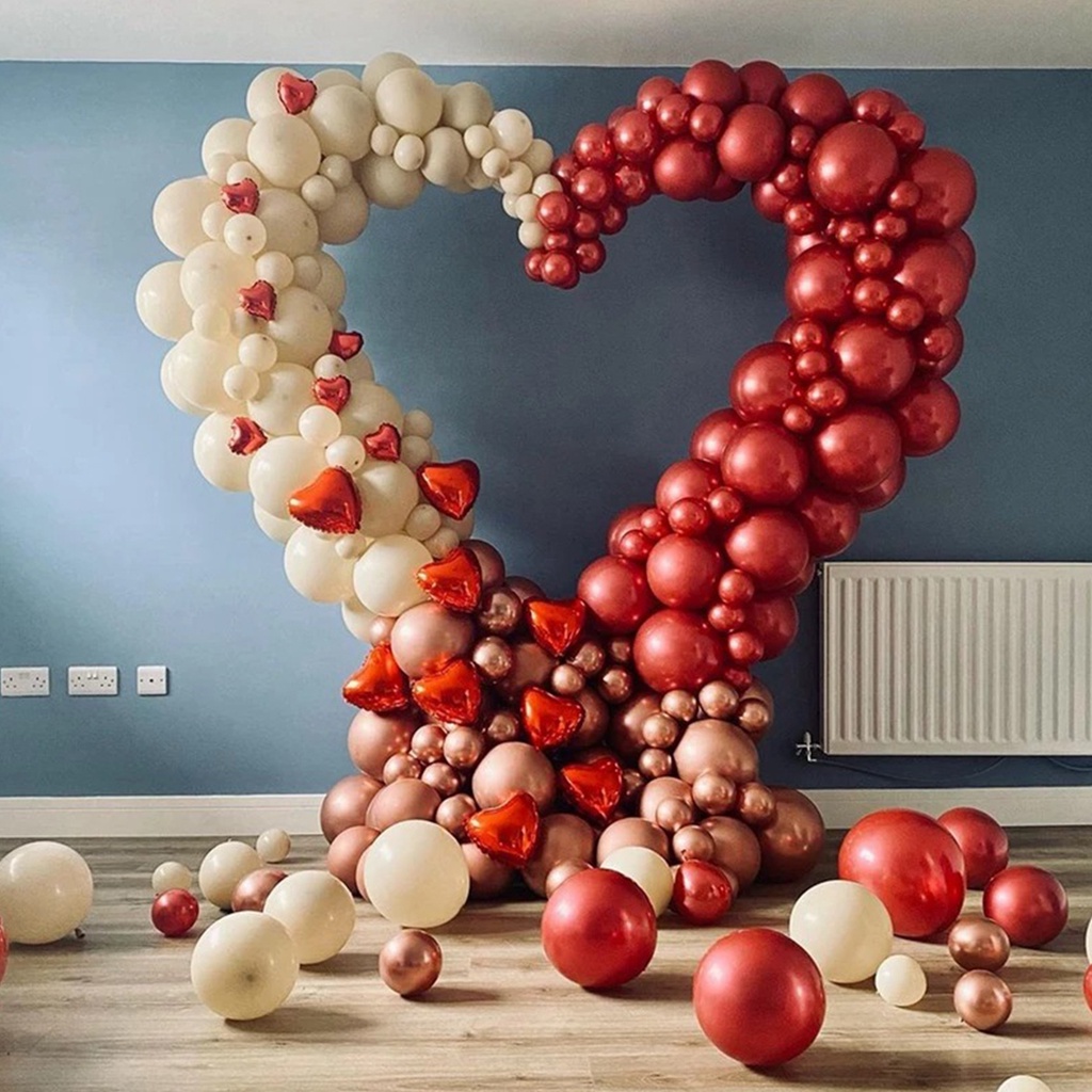 1.5M Large Balloon Arch Stand Removable Heart-Shaped Love Balloon ...