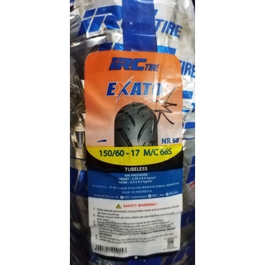 IRC EXATO NR88 80/80/17 90/80/17 100/80/17 110/70/17 120/70/17 130/70 ...