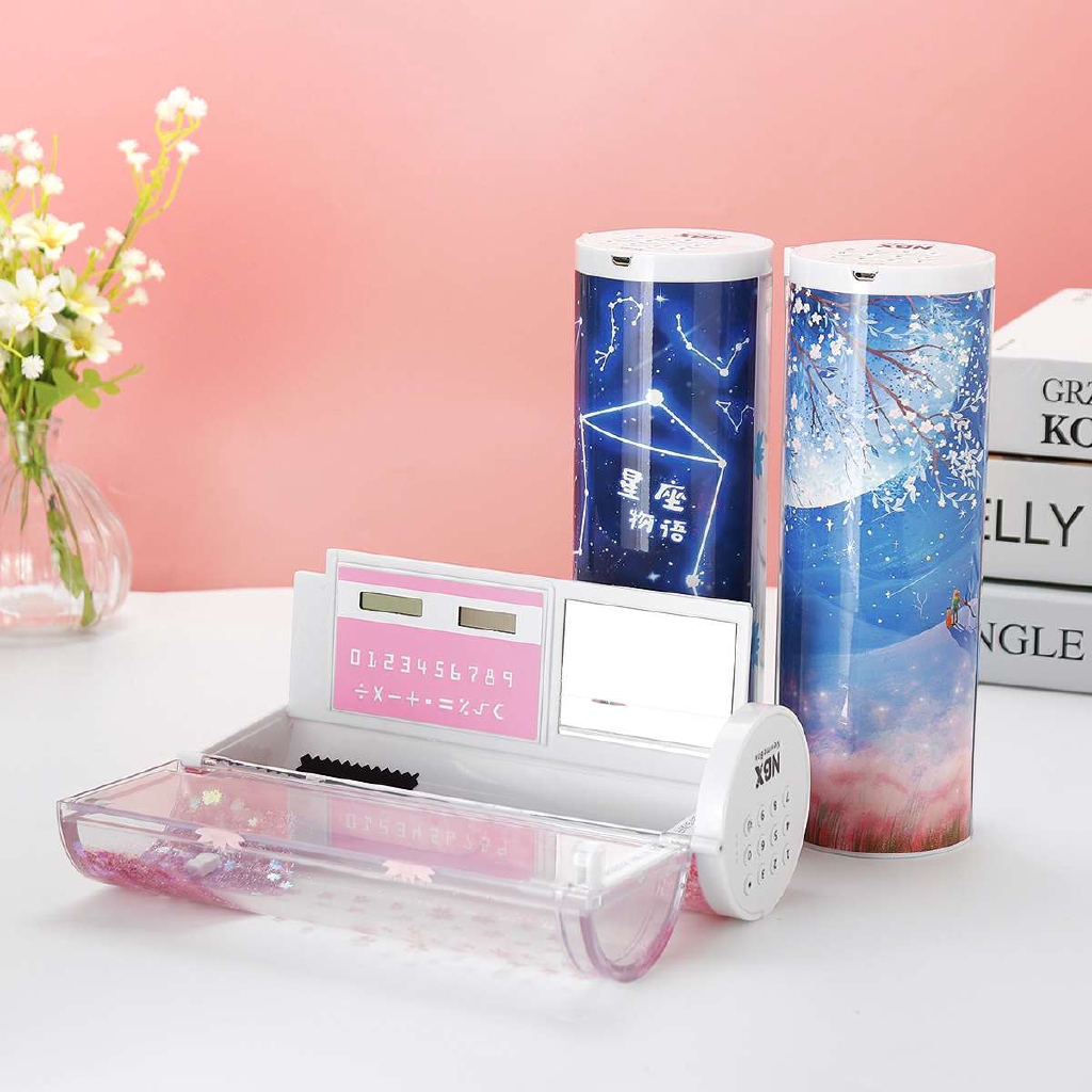 Portable Password Pencil Case Pen Holder Large Capacity Stationery ...