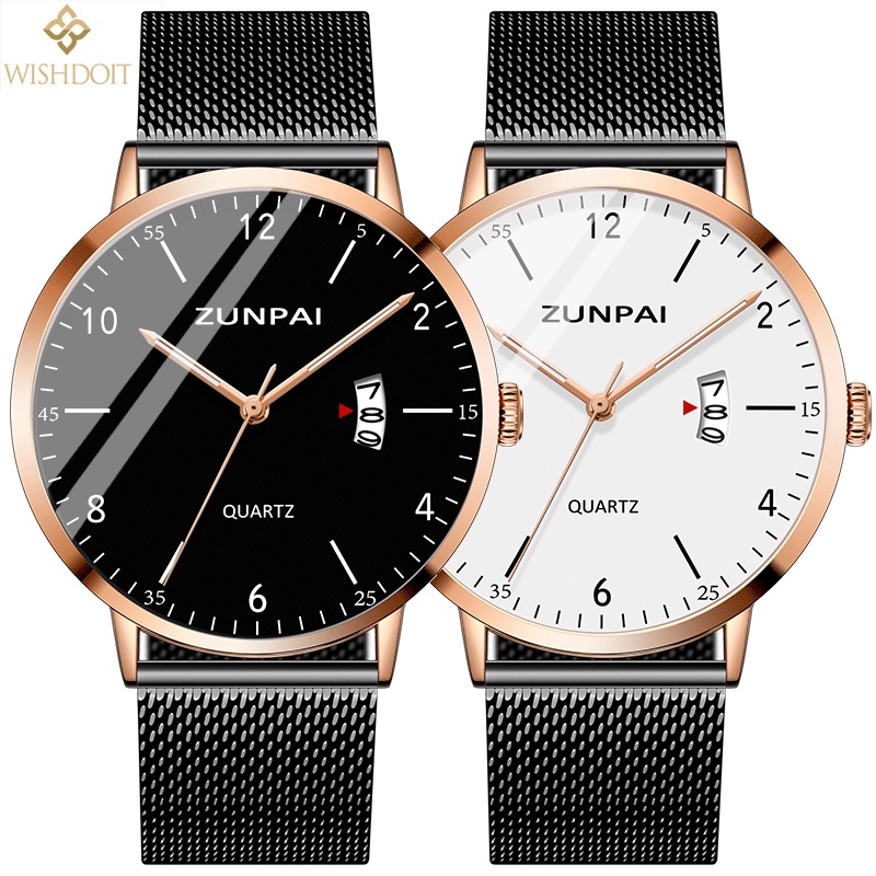 WISHDOIT×ZUNPAI Watch For Men Original Waterproof Stainless steel ...