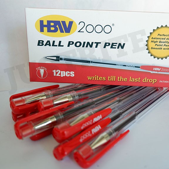 Ballpen HBW 2000 Ball Point Pen 12s black blue red | Shopee Philippines