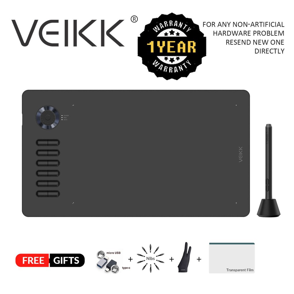 VEIKK A15PRO Digital Graphic Drawing Tablet 8192 Levels 290PPS With ...