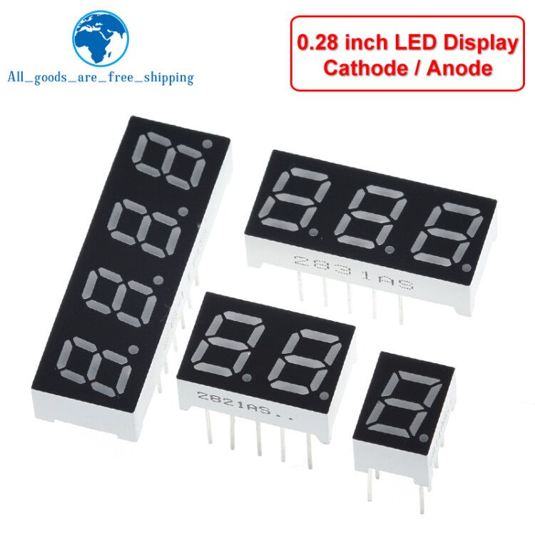 0.28 Inch Digital Tube LED Display 1Bit 2Bit 3Bit 4Bit Display Common ...