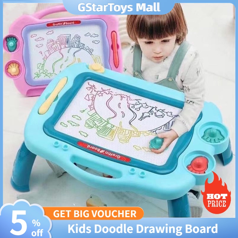 Kids Doodle Drawing Board Mini Baby WordPad Magnetic Magic Sketchpad ...