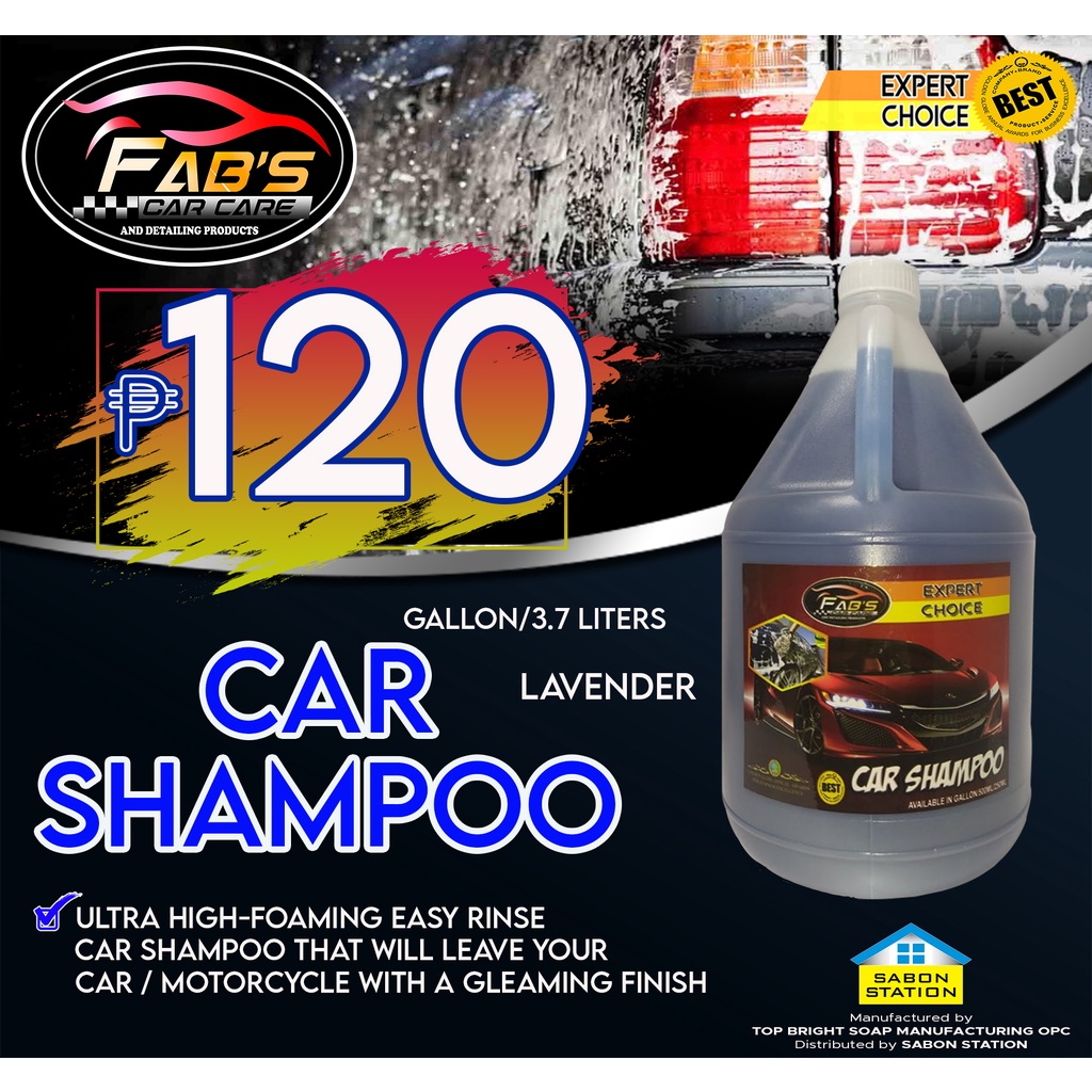 Fabs Car Care - Car Shampoo 1Gallon | Shopee Philippines