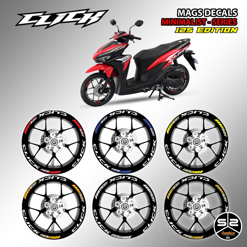 Honda Click 125 v1 and v2 Mags Decals - Minimalist Series | Shopee ...