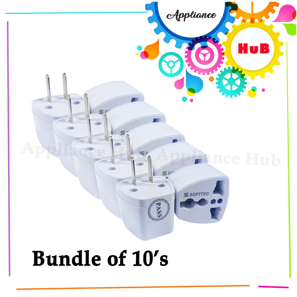 Bundle of 10 Universal Travel Adaptor 3 Pin Plug UK Adaptor Converter ...