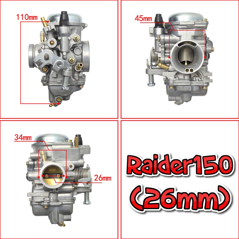 Keihin Carburator Raider150 / Radier R150 (26MM) Carburator Made in ...