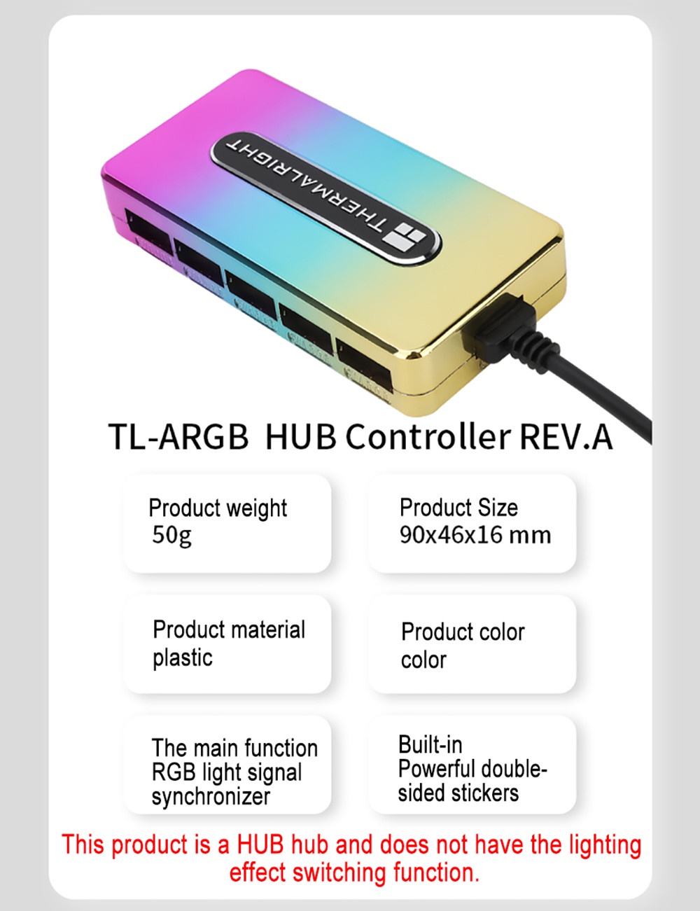 Thermalright ARGB RGB HUB Controller REV.A 5V 3PIN/12V 4PIN motherboard ...
