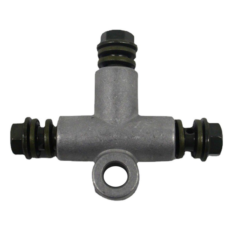 EDB* T 3-way Oil Pipe Bracket Hydraulic Brake Pump Hose Connector ...