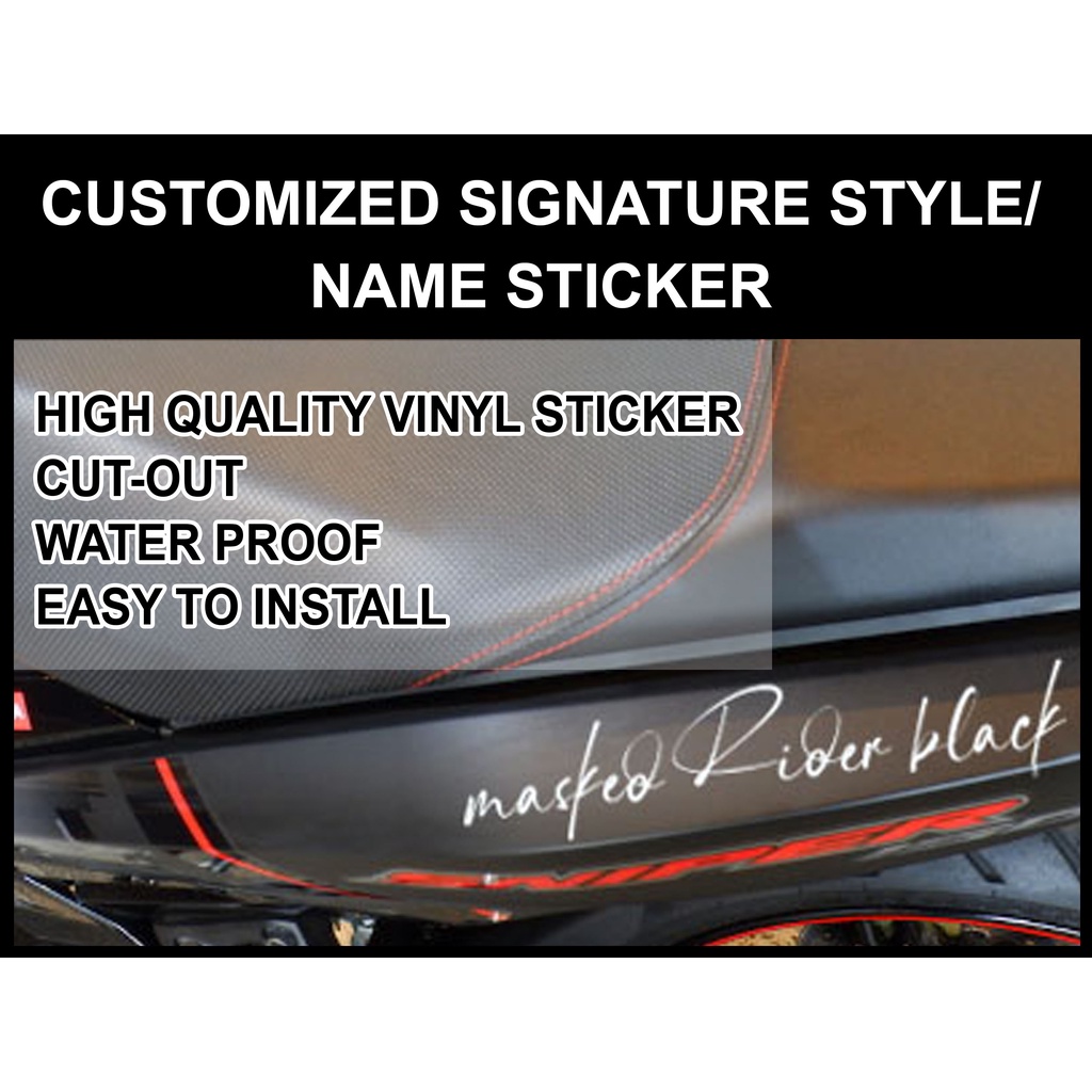 Customized Signature Name Sticker / Decals | Shopee Philippines