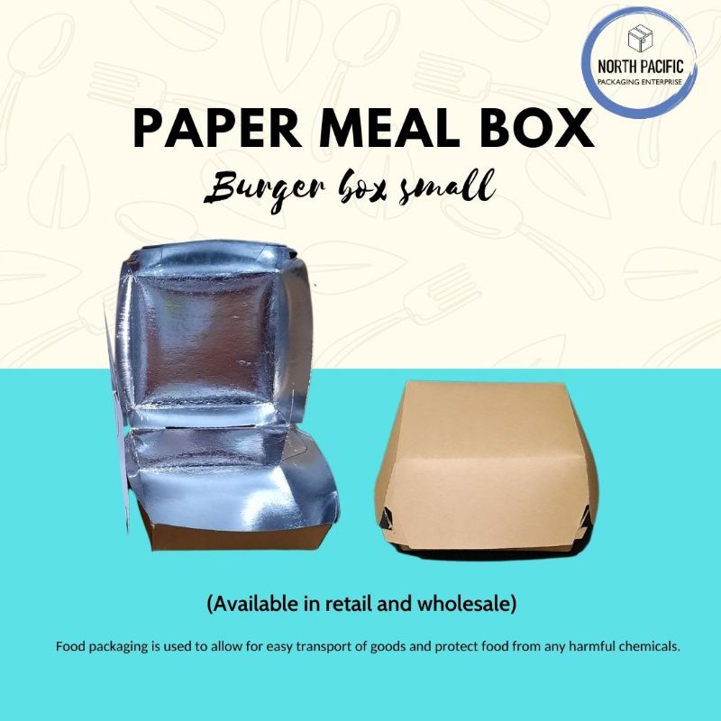 Burger Box Small (Brown-Silver) | Shopee Philippines