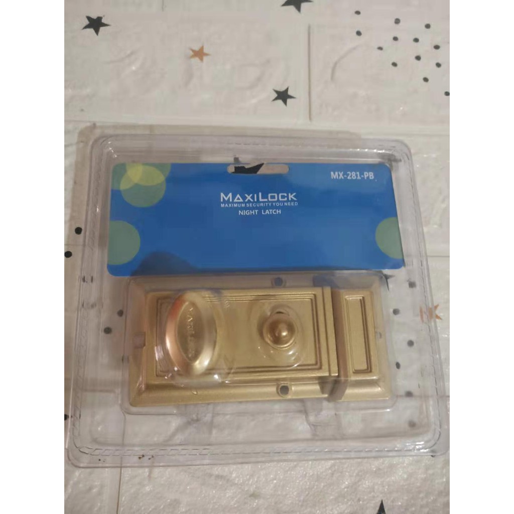 MAXILOCK Rim Night Latch Lock / Main Entrance Steel Gate Lock | Shopee ...
