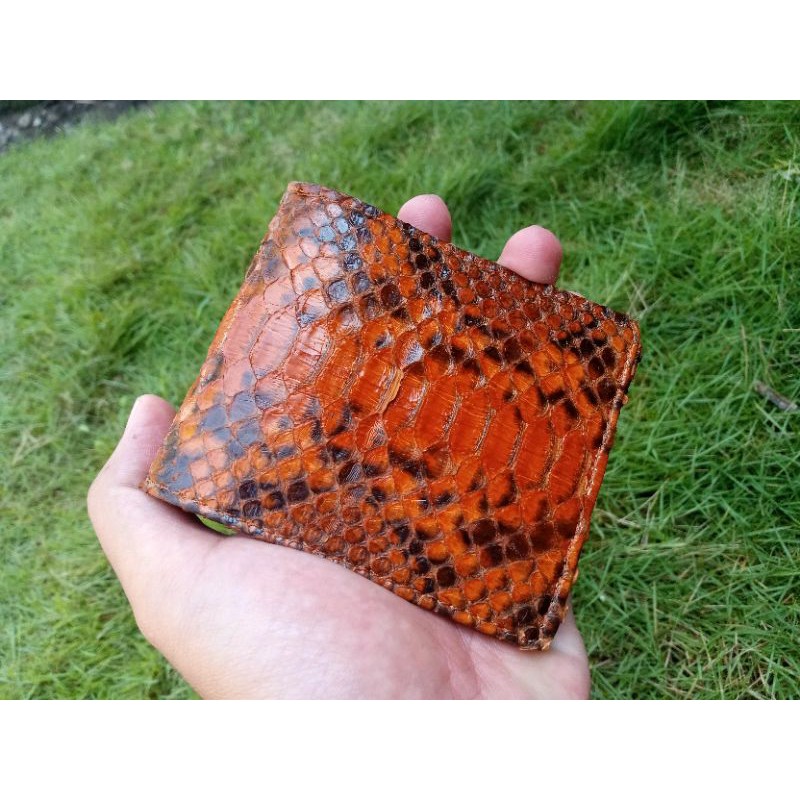 Havana Color Snake Genuine Leather Men's Wallet | Shopee Philippines