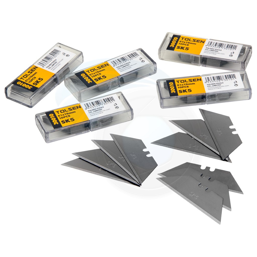 Tolsen Utility & Electrician Knife Blade SK5 Set 10 pcs. | Shopee ...