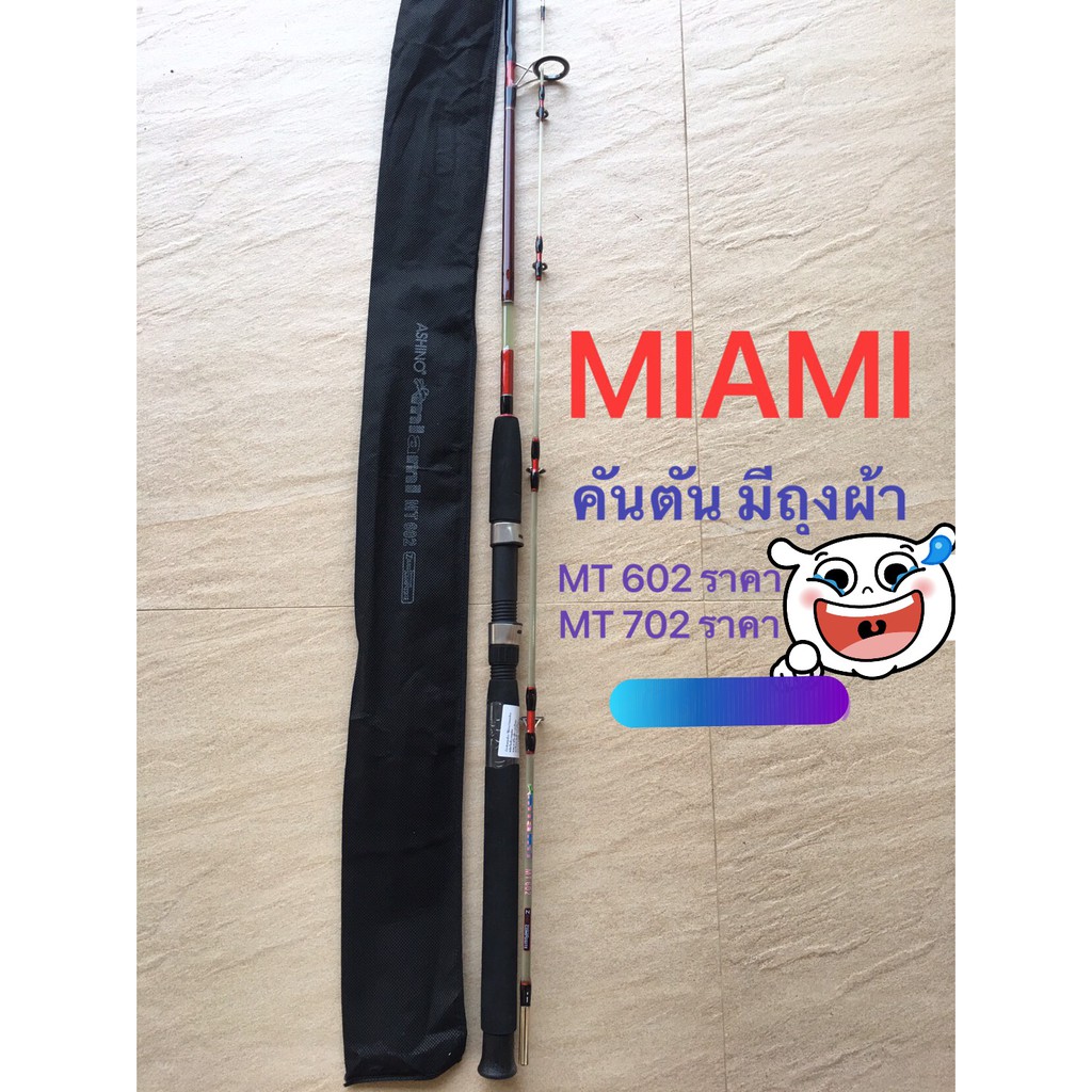Fishing Rod Solid Spin ashino miami MT 602 6 Feet Long 2 Pieces eva ...