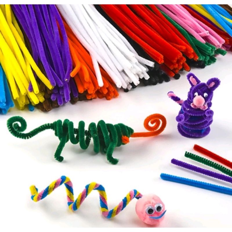 30 pcs fuzzy wire for arts and crafts / Diy twist plush stick | Shopee ...