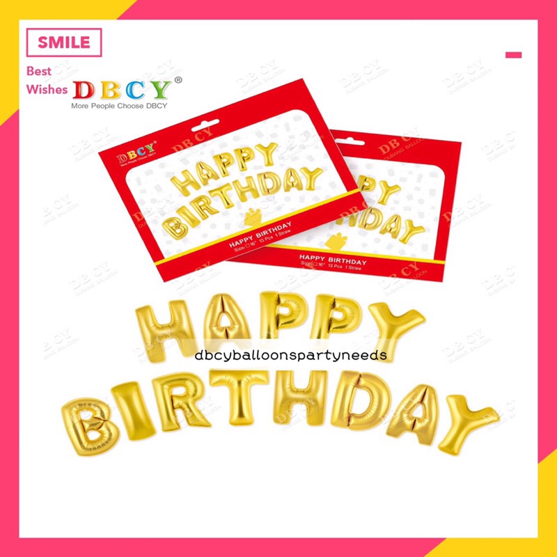 HBD Foil Balloon Set（16inches） | Shopee Philippines