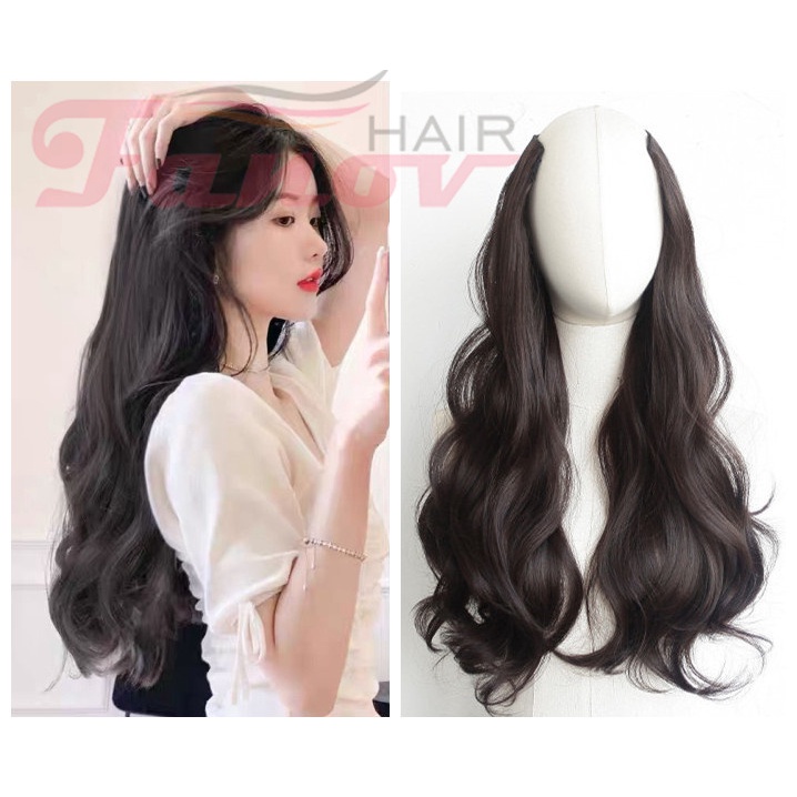 Fanov Colorful Beauty Hair Extension Clip Piece Simulation Hair Piece ...
