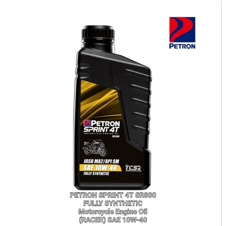 PETRON SPRINT 4T SR800 FULLY SYNTHETIC Motorcycle Engine Oil (RACER ...