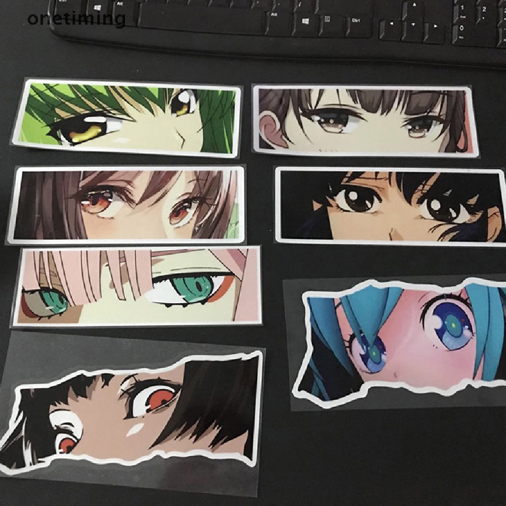 Otph Anime Eyes Slap Waifu Girl Car Window Sticker Motorcycle ...
