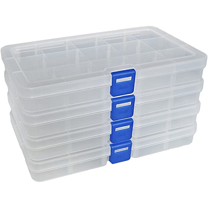 15 Grid Transparent Plastic Box Detachable Sorting Box Finishing ...